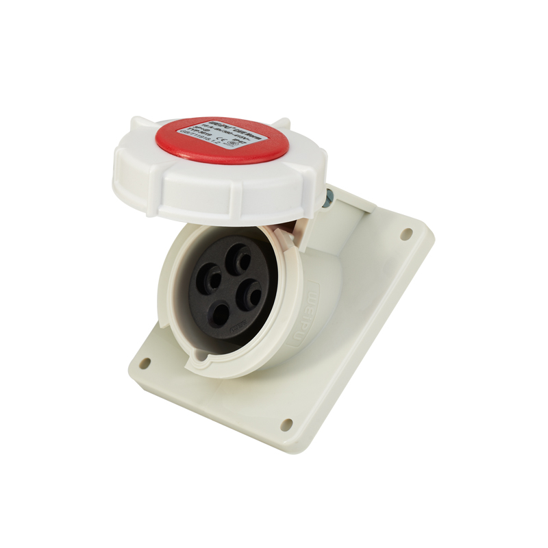 16A 4PIN Angled Panel Mount Socket TYP3619-IP67 For Sale - WEIPU