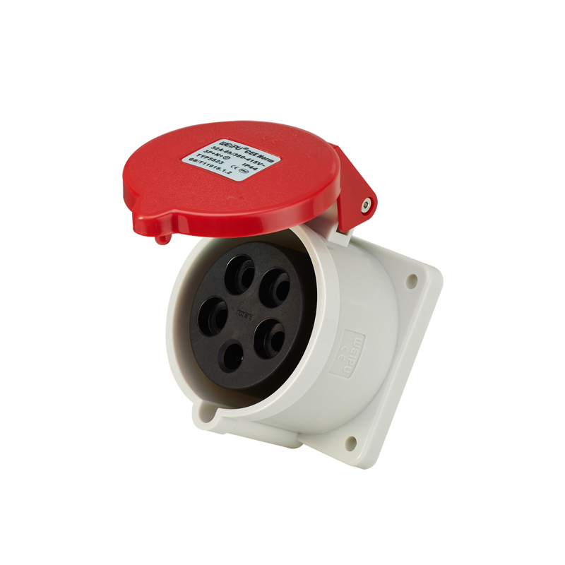 32A 5PIN Panel Mount Socket TYP5823-IP44 For Sale - WEIPU
