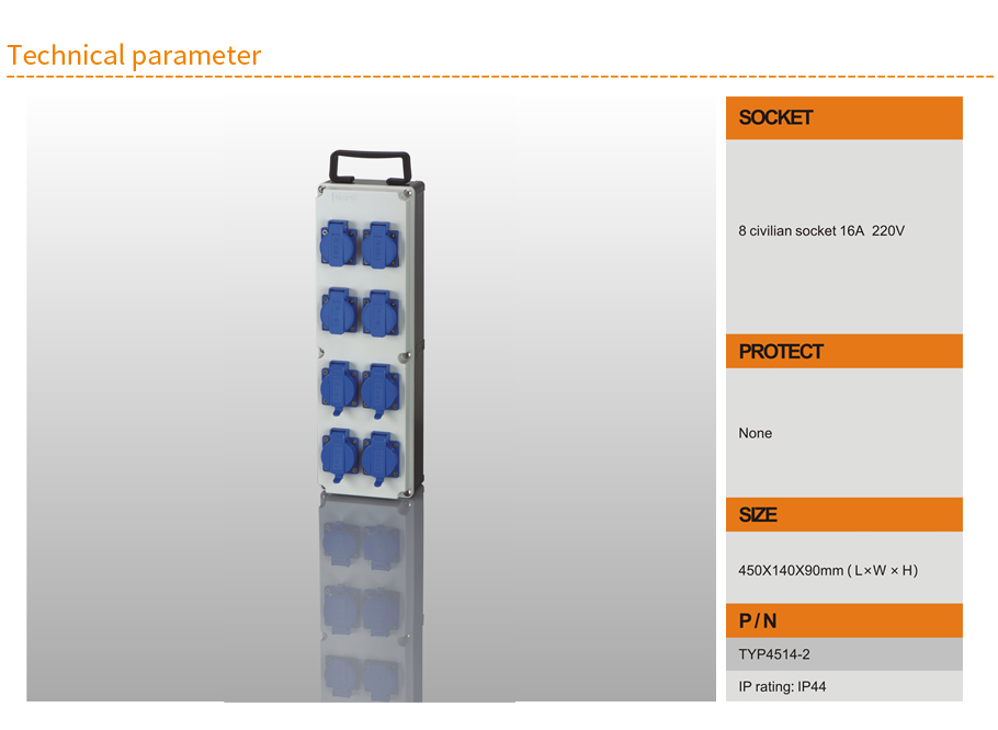 Combined Distribution Boxes TYP4514-2 IP44 For Sale - WEIPU