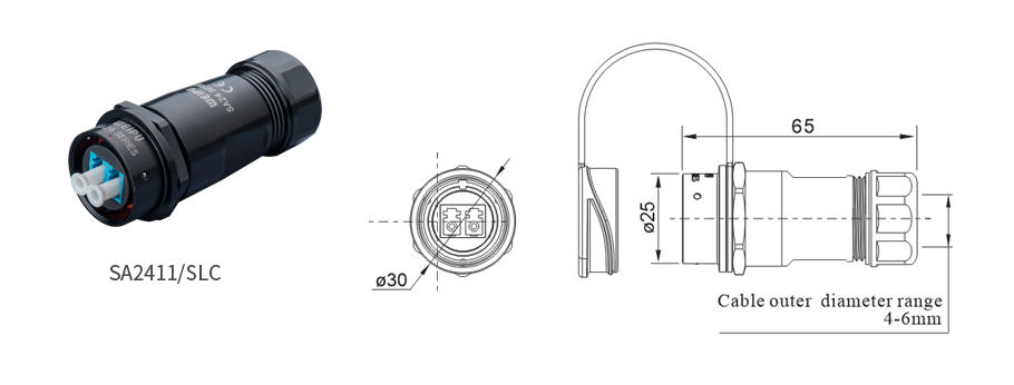 WEIPU Receptacle with LC adapter receptacle Connector | WEIPU